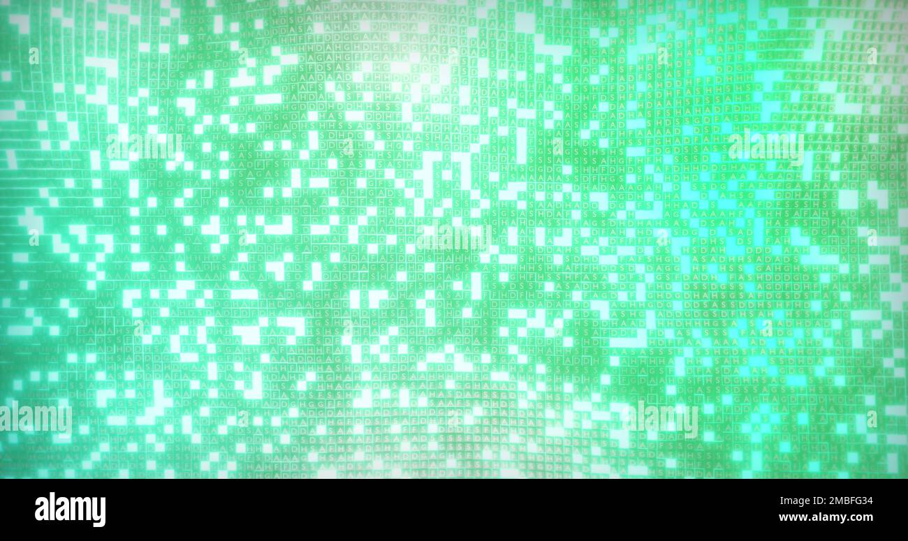 Composition of multiple white spots on green background Stock Photo - Alamy