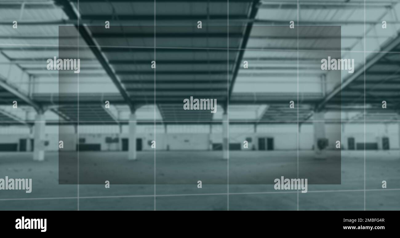 Composition of shapes over empty room Stock Photo - Alamy