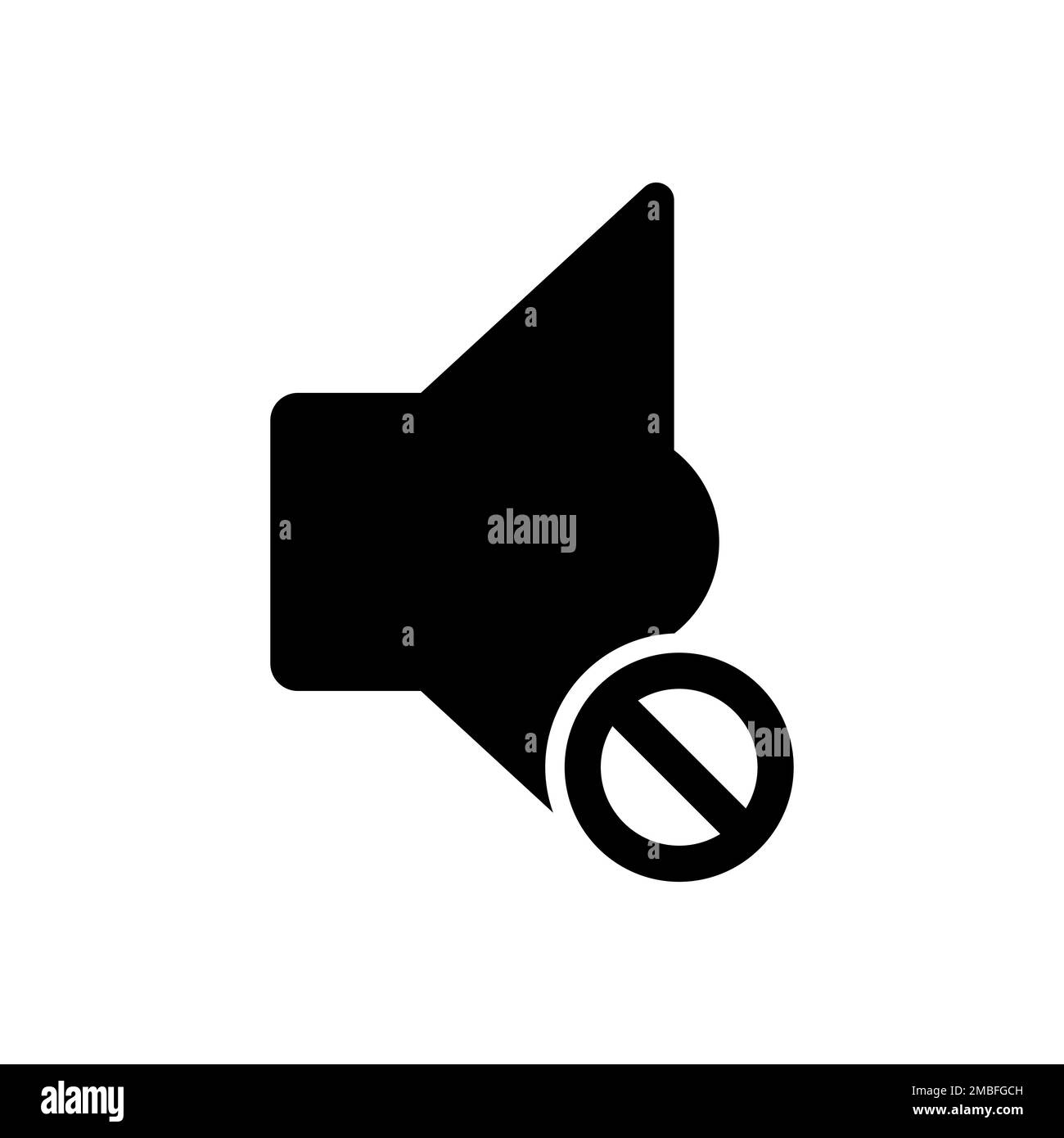 Sound volume icon. Sound is forbidden. Speaker volume icon isolated ...