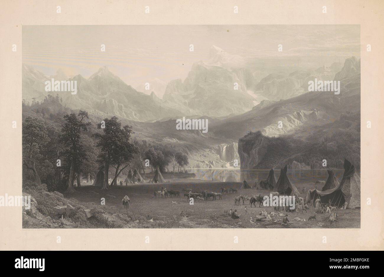 The Rocky Mountains, 1866 Stock Photo - Alamy