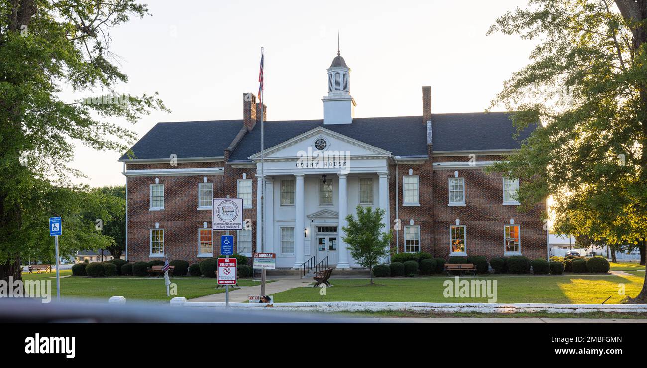 Morgan, Georgia, USA - April 19, 2022: The Calhoun County Courthouse ...