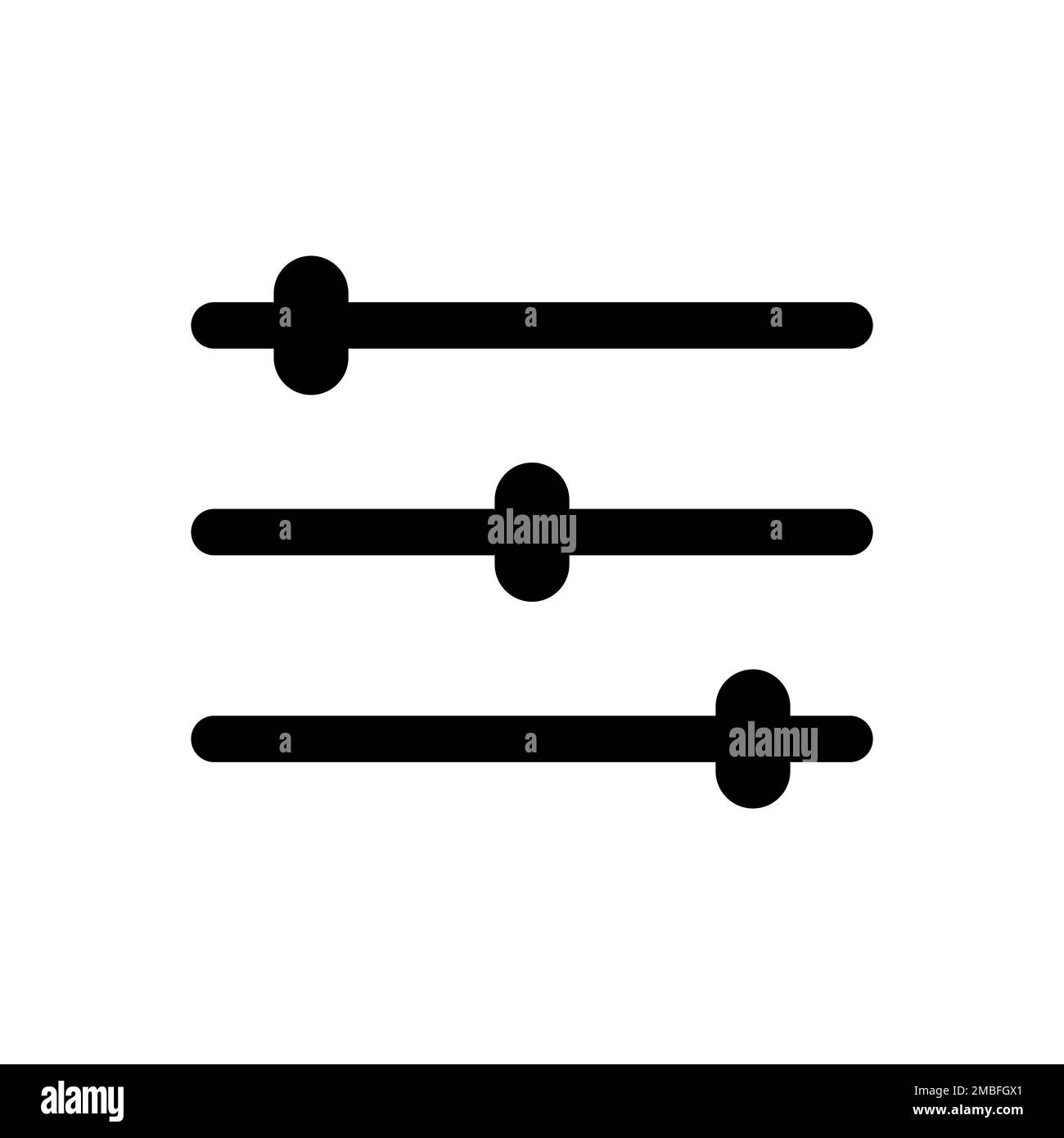 Slider icon. Audio equalizer icon. Audio mixer icon in flat design ...