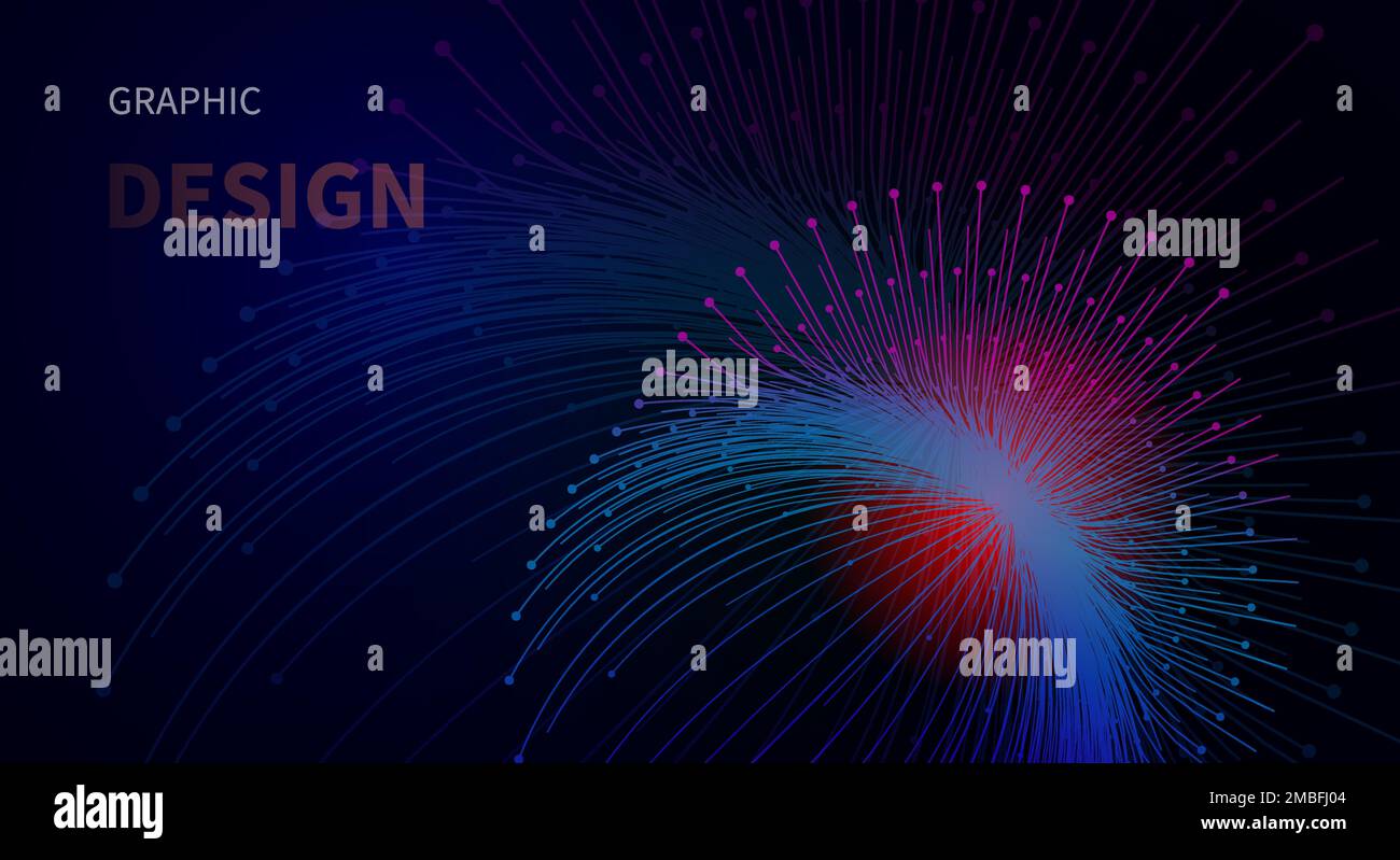 Futuristic web page, poster with abstract shape. Vector digital ...