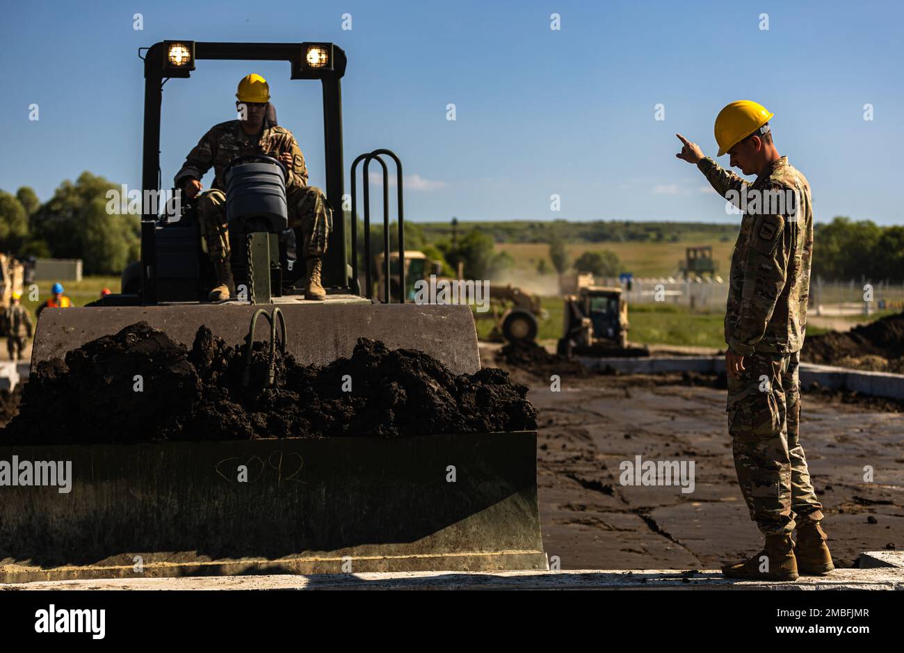U.S. Army Spc. Tyler Swanson, assigned to South Dakota Army National Guard, 155th Engineer ...