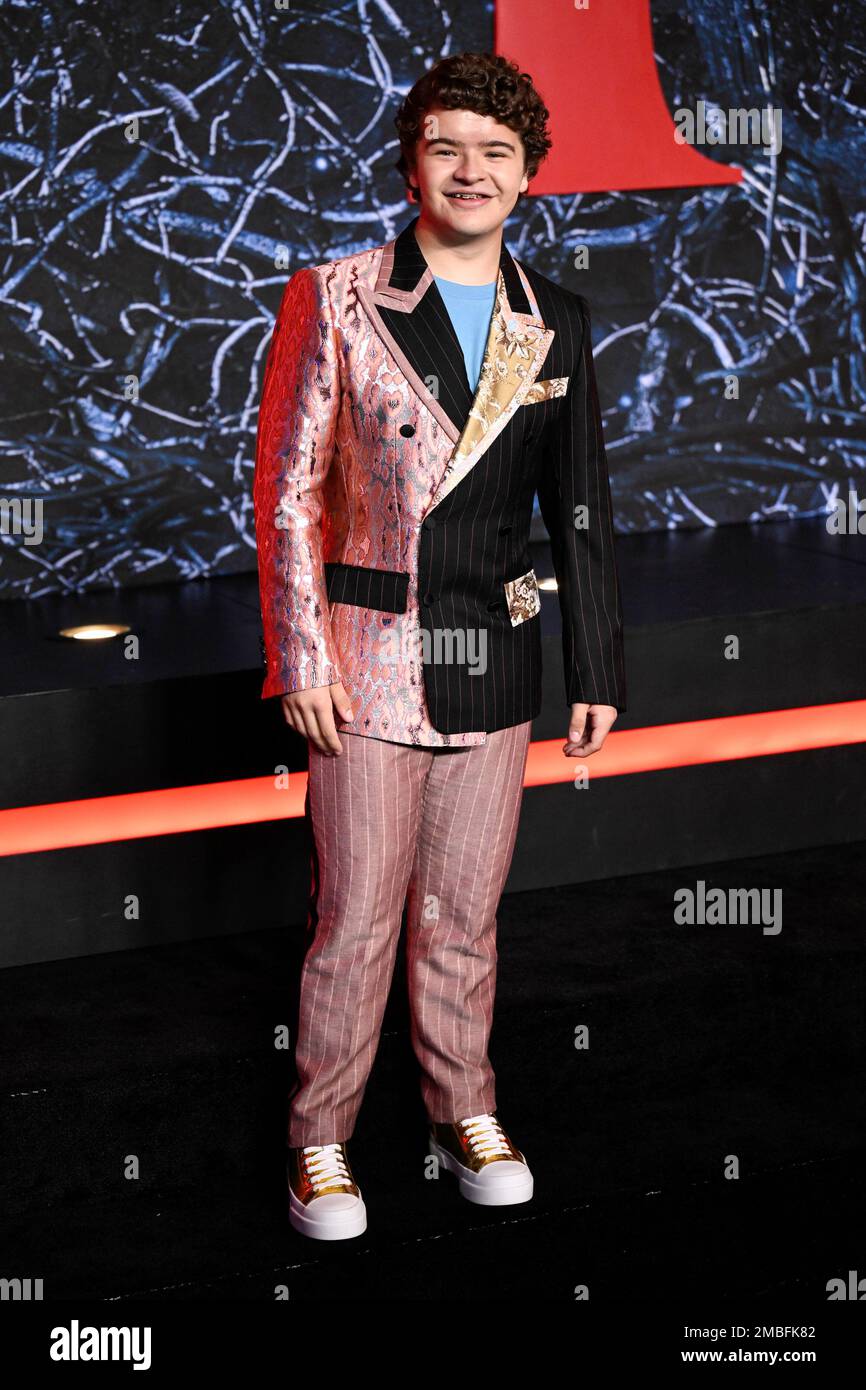Gaten Matarazzo attends the premiere of "Stranger Things" season four ...