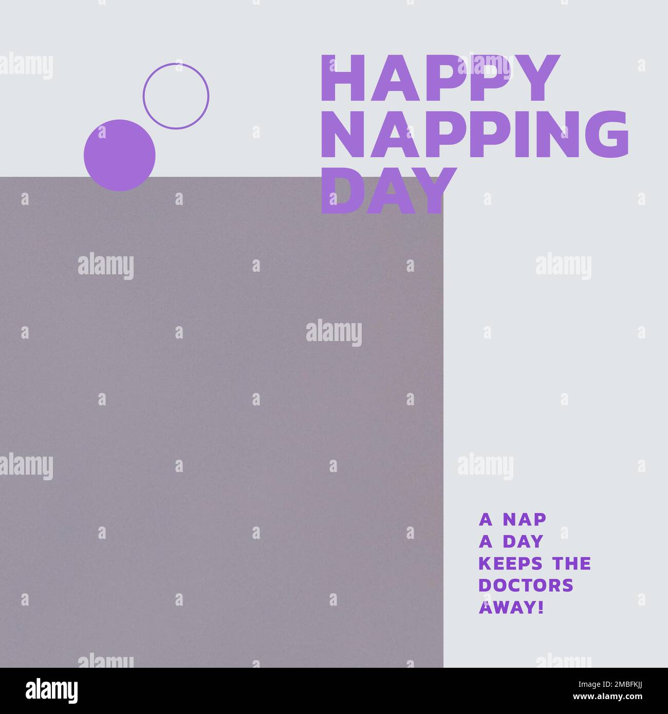 Composition of happy napping day text over grey background with copy ...