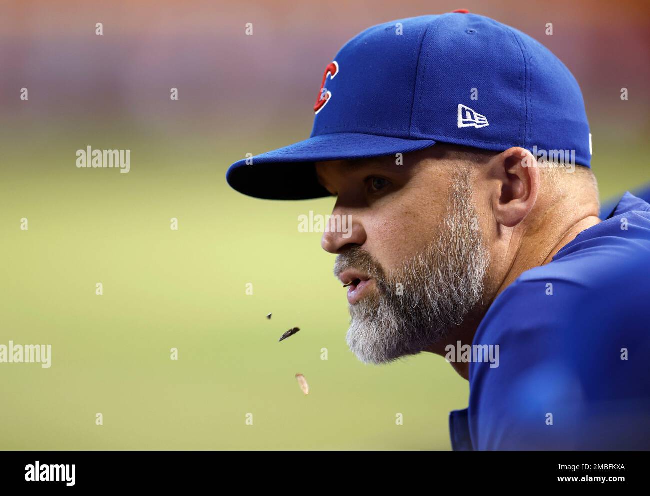 Chicago Cubs manager David Ross watches during the sixth inning of the ...