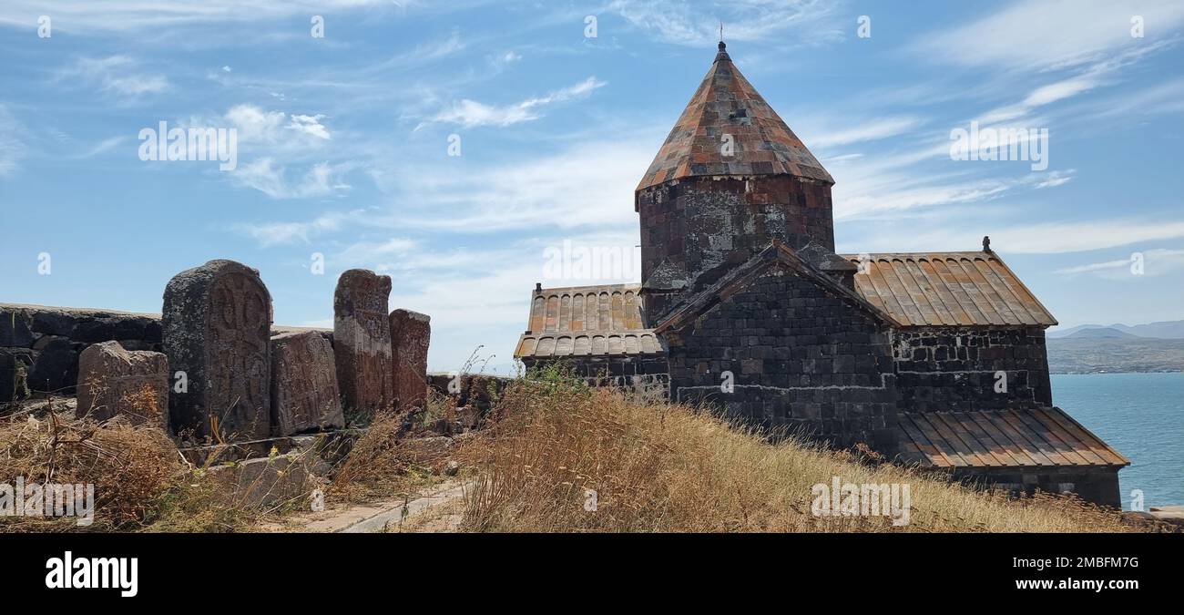 the sevanavank monastery in lake sevan, armenia Stock Photo - Alamy