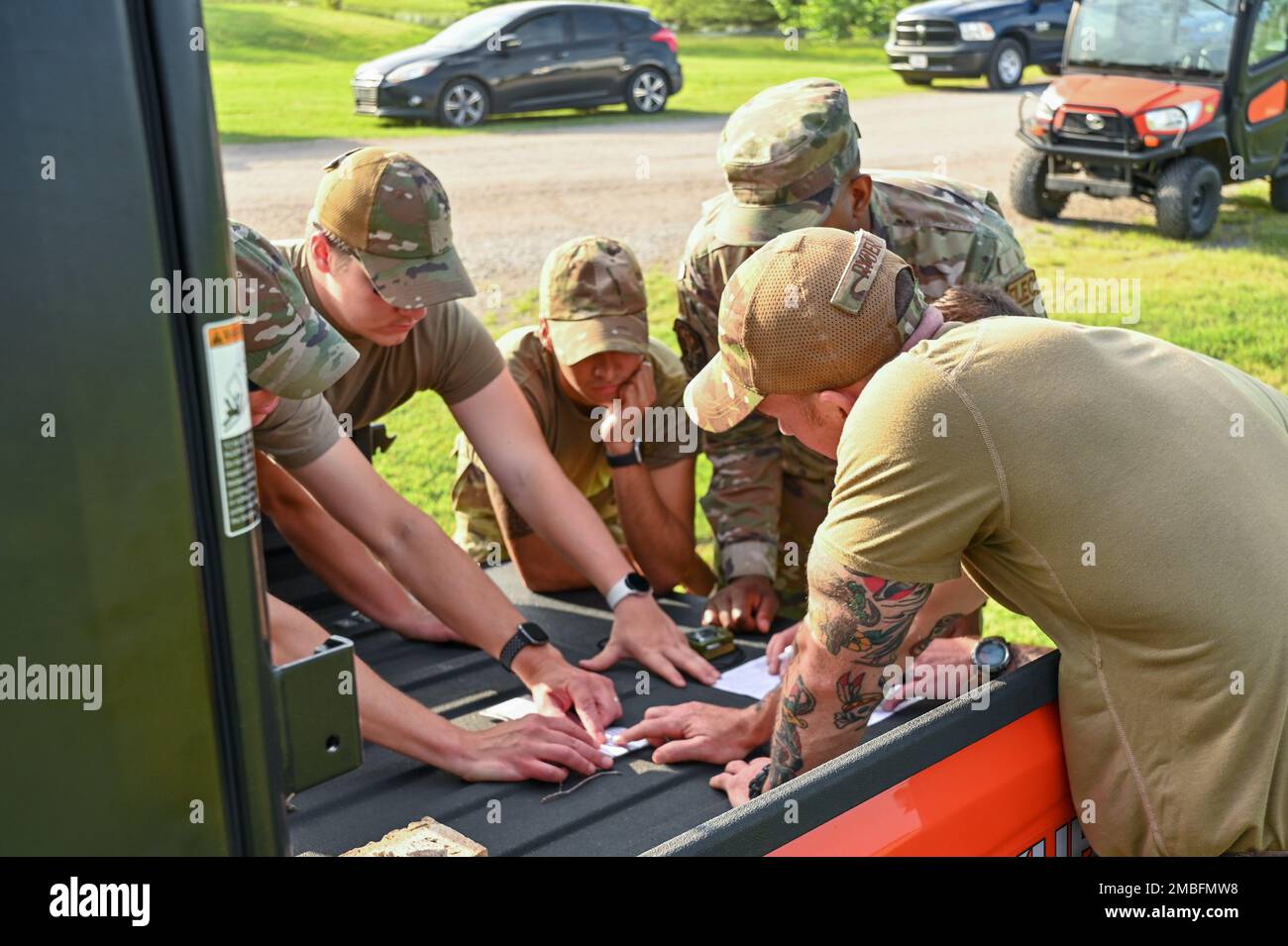 Airmen from the 22nd Civil Engineer Squadron practice land navigation ...