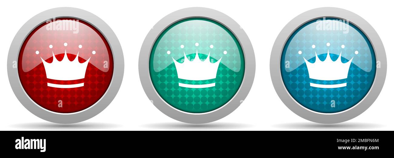 Crown buttons Stock Vector Images - Alamy