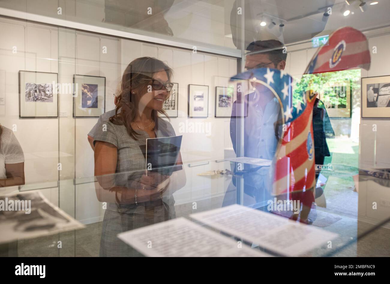Renae Fischer, 86th Airlift Wing vice director, tours the 70 years of ...