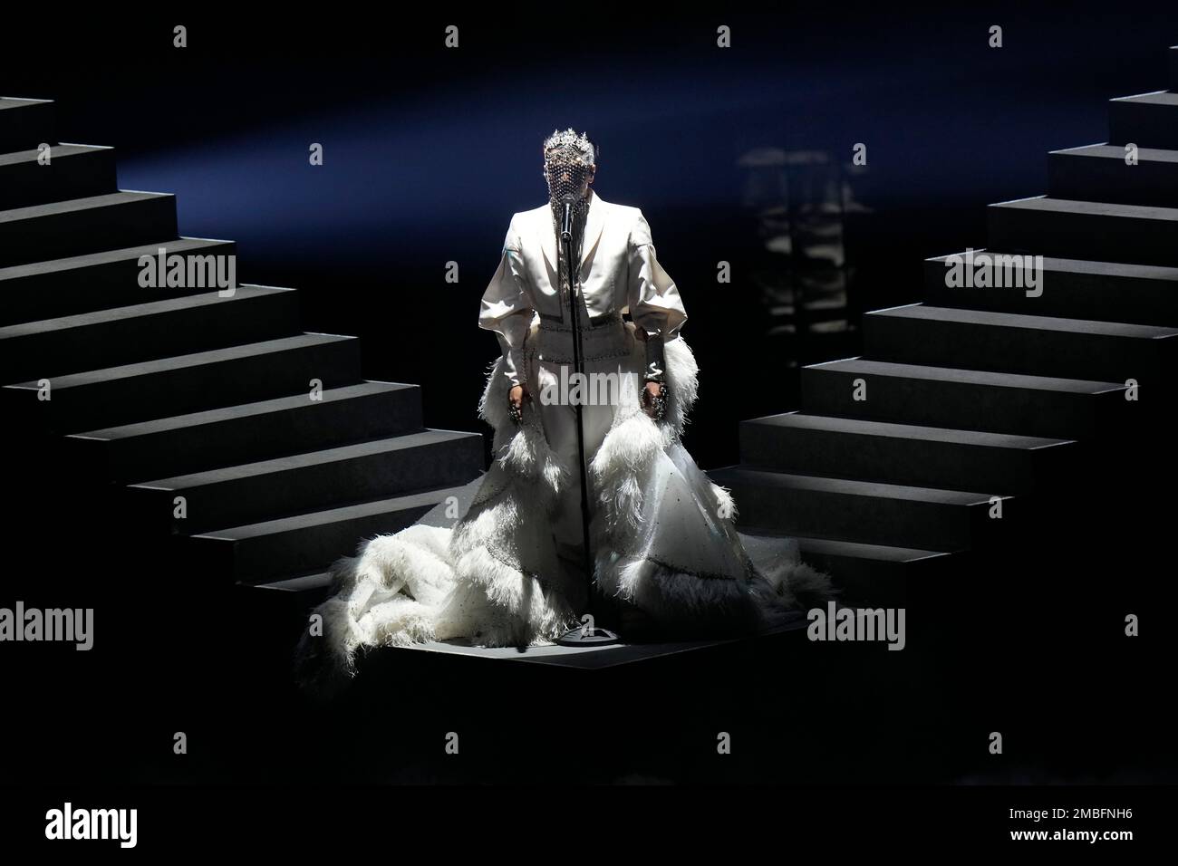 Sheldon Riley from Australia singing 'Not The Same' performs during the ...