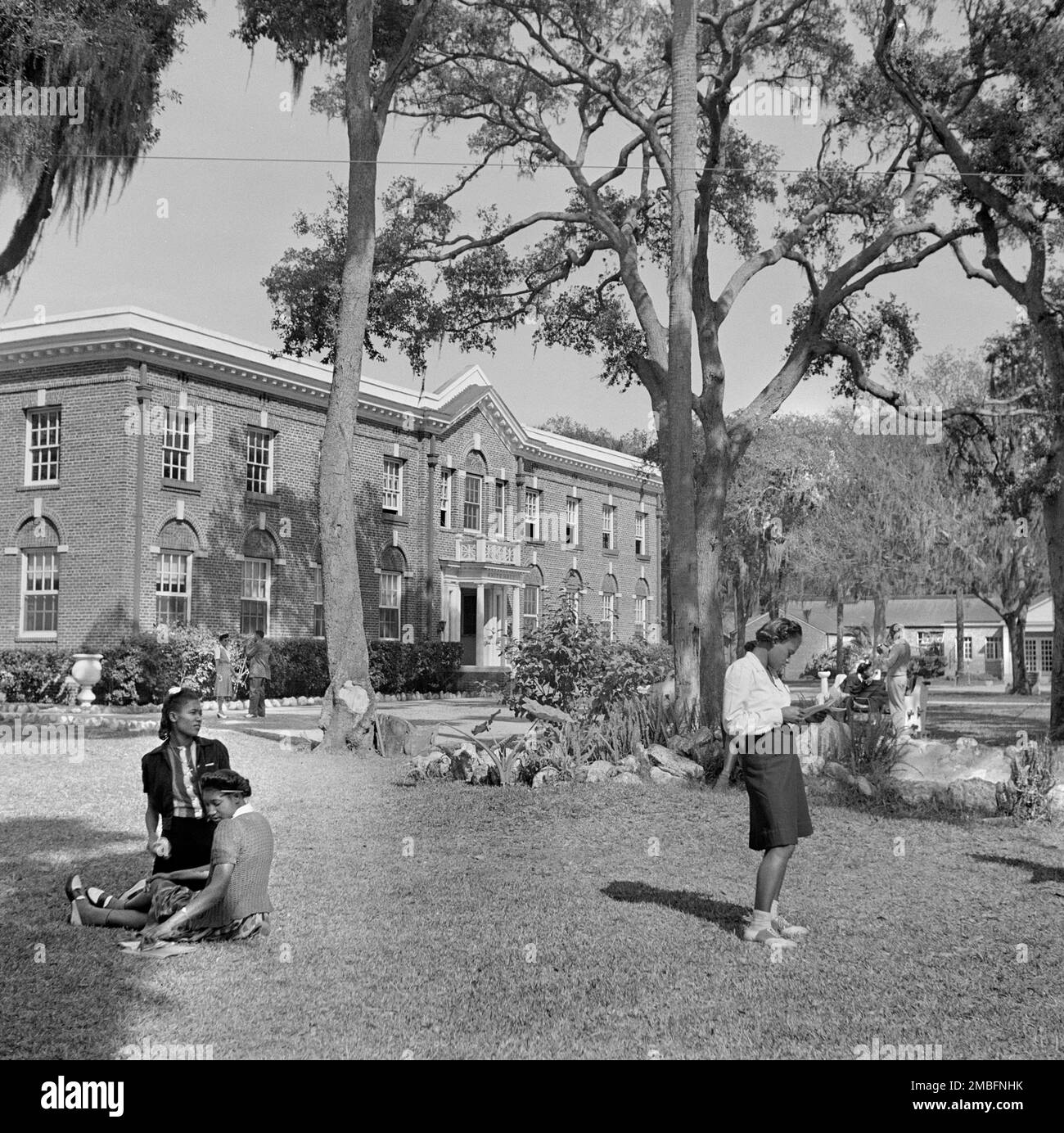 Female College Students on Campus, Bethune-Cookman College, Daytona ...
