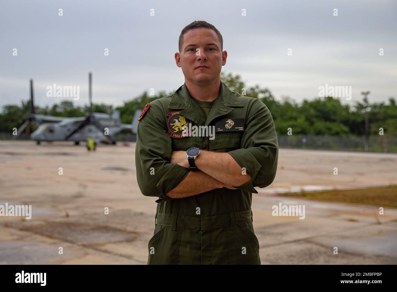 U.S. Marine Corps Gunnery Sgt. Nicholas Saunders, an airframes mechanic ...