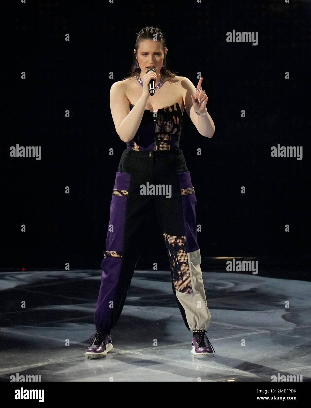 We Are Domi from Czech Republic singing 'Lights Off' performs during ...