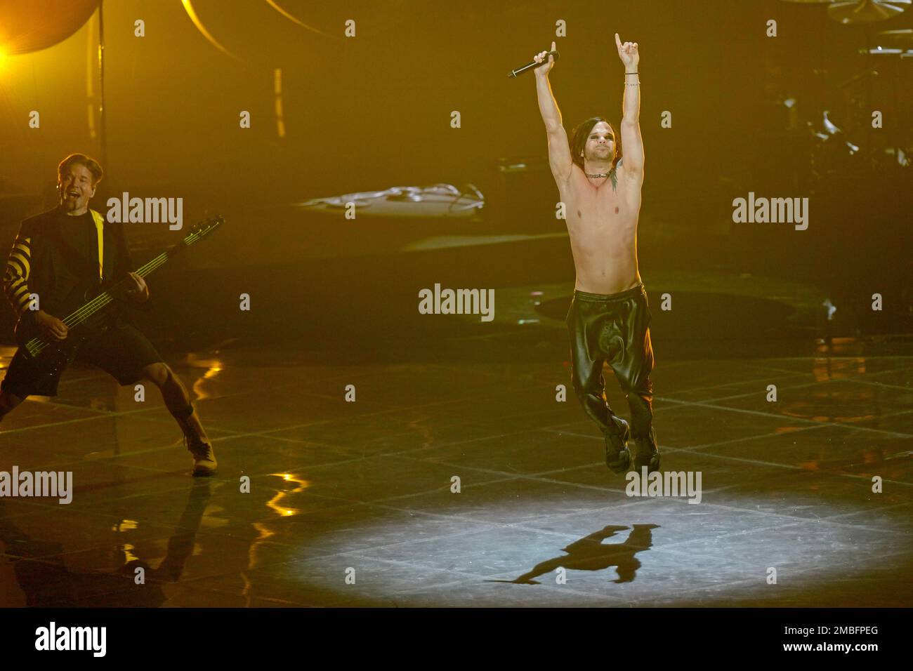 The Rasmus from Finland singing Jezebel perform during the Grand Final ...