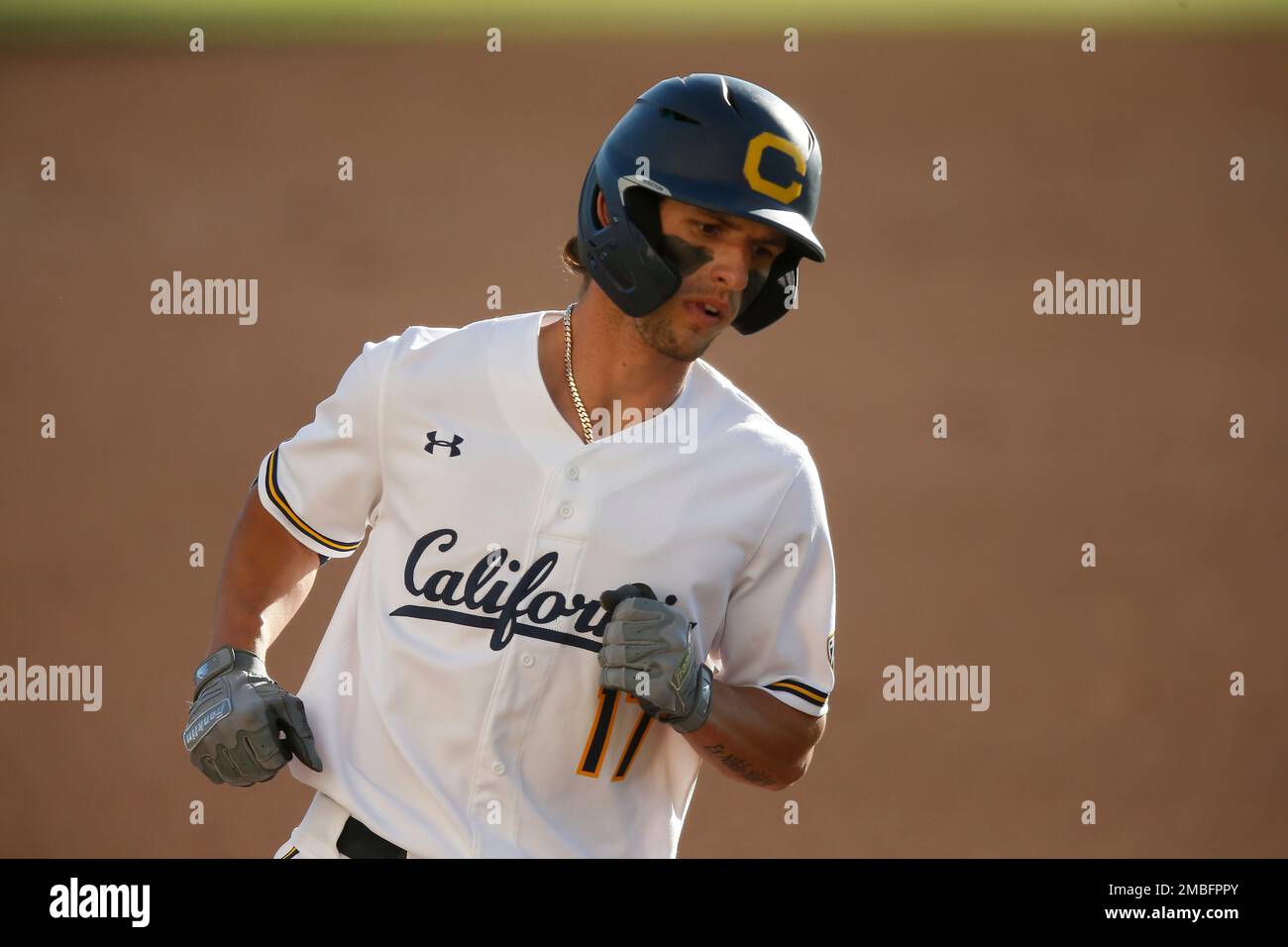 Dylan Beavers of Cal rounds the bases after hitting a home run against ...