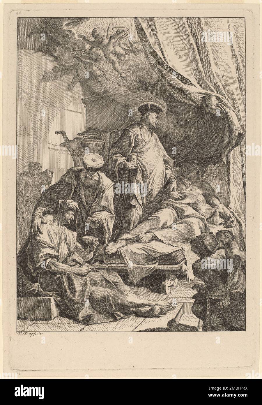 Saints Cosmas and Damian Caring for the Sick, c. 1736 Stock Photo - Alamy