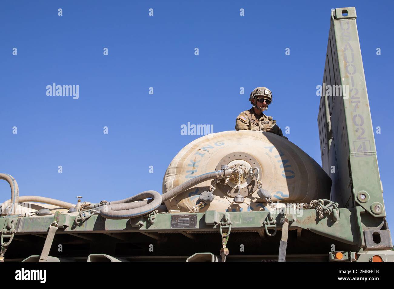 U.S. Army Reserve Spc. Levi Dixson, a water treatment specialist ...