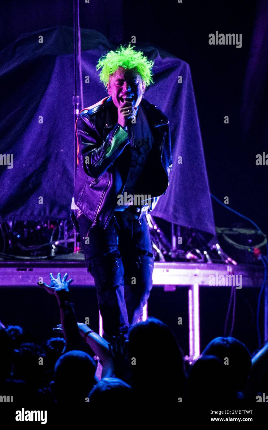 Mod Sun performs on stage on Friday, May 13, 2022, in Toronto. (Photo ...