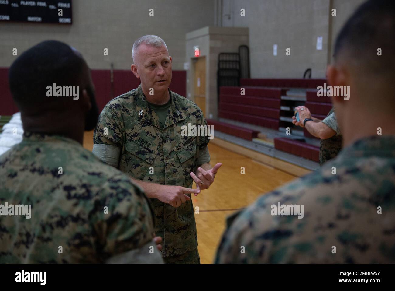 U.S. Marine Corps Col. Curtis V. Ebitz, commanding officer of Marine ...