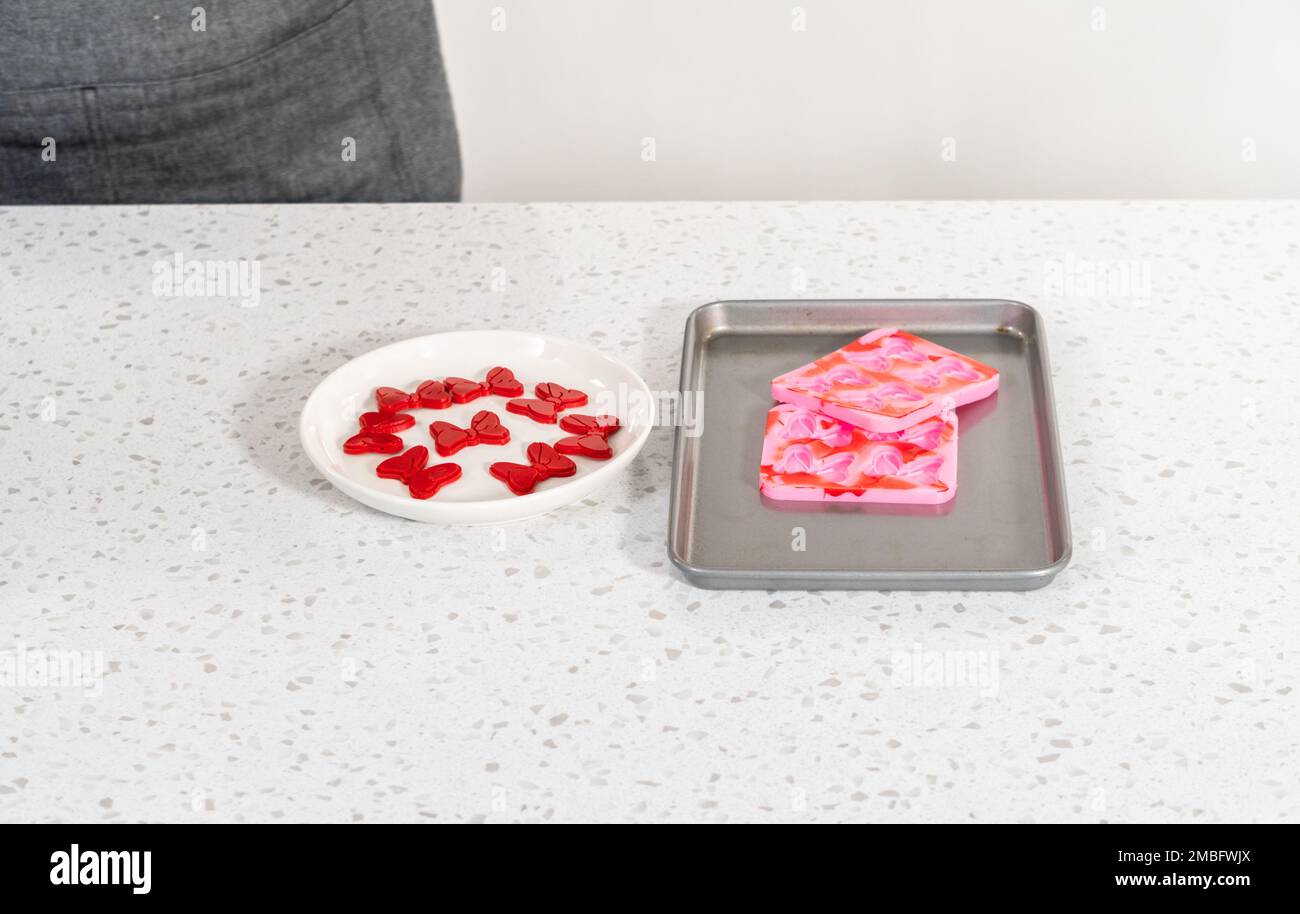 Chocolate Pretzel Christmas Wreath Stock Photo - Alamy