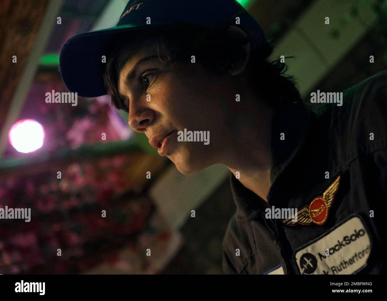 Belgian-British pilot Mack Rutherford, 16, speaks during an interview ...