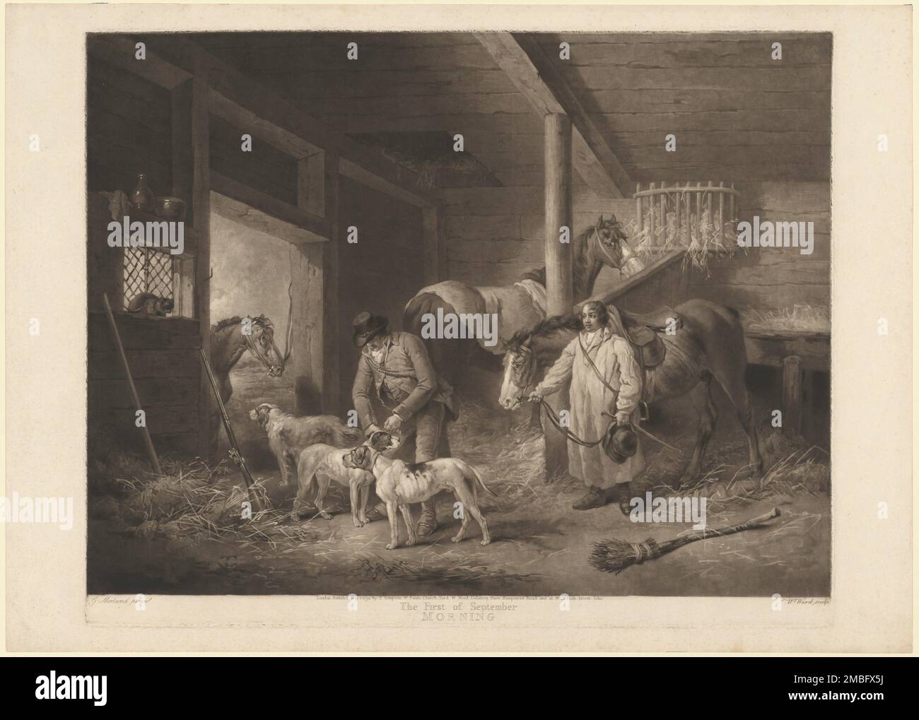 The First of September, Morning, published 1794 Stock Photo - Alamy