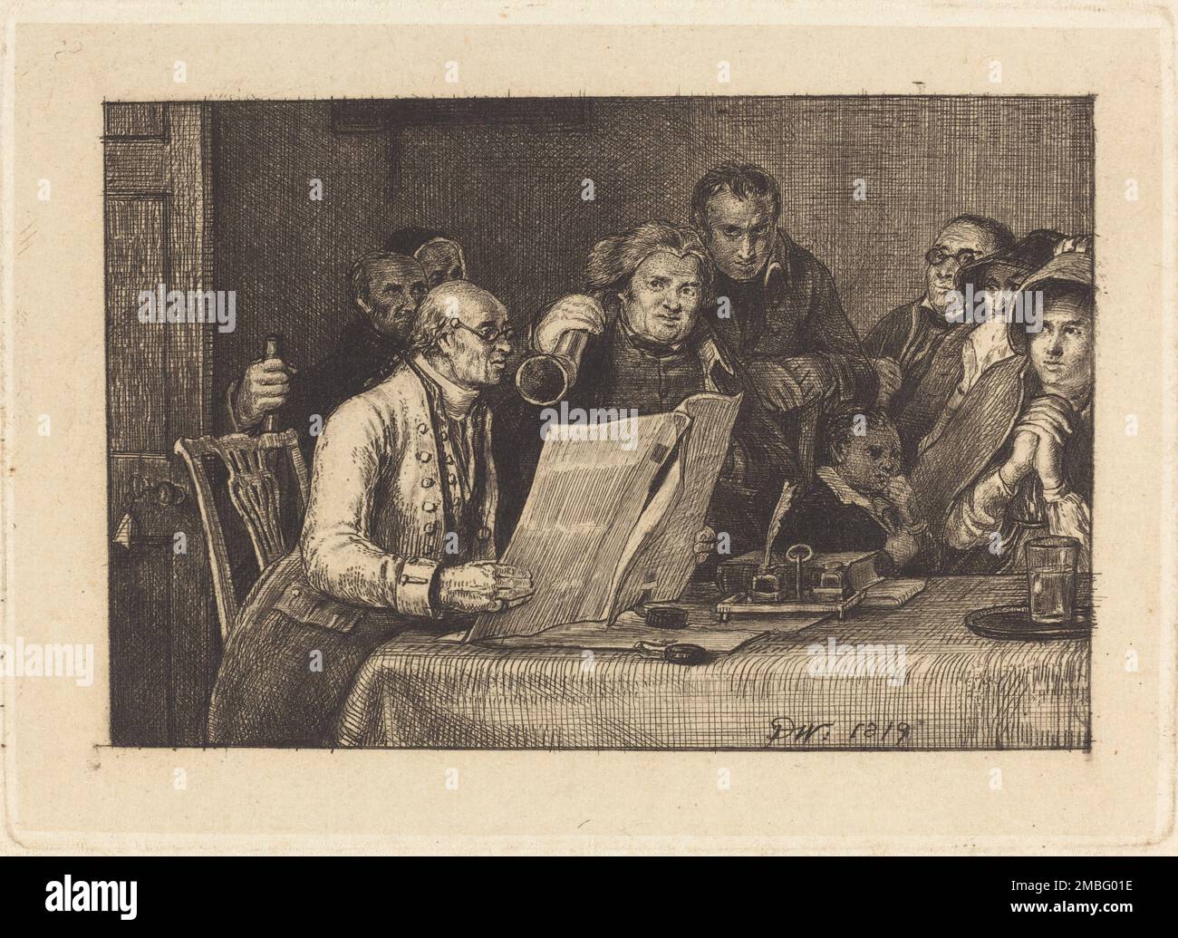 Reading the Will, 1819 Stock Photo - Alamy