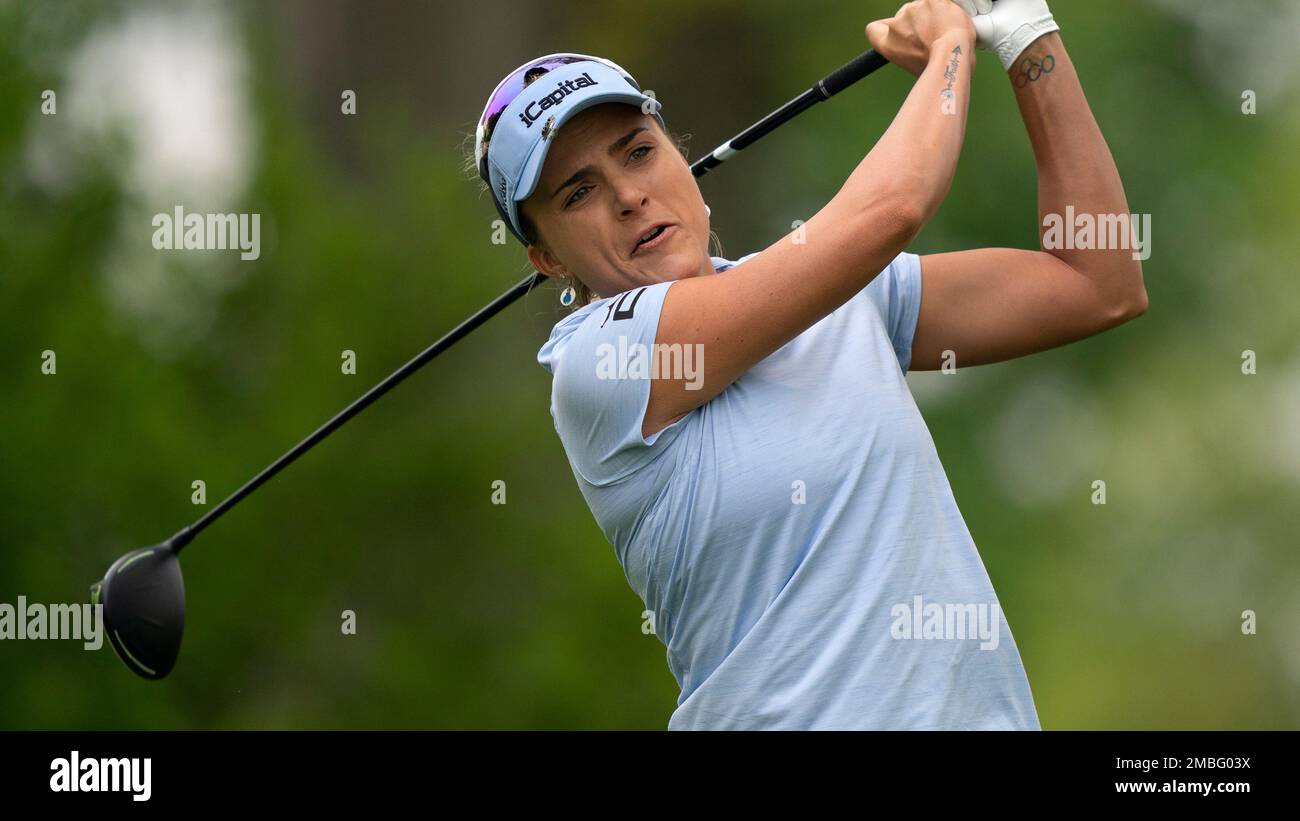 Lexi Thompson hits off the second tee during the second round of the ...