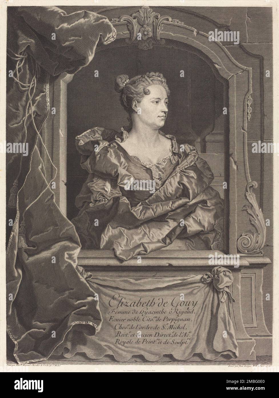 Elizabeth de Gouy, femme de Hyacinthe Rigaud, 1743 Stock Photo - Alamy