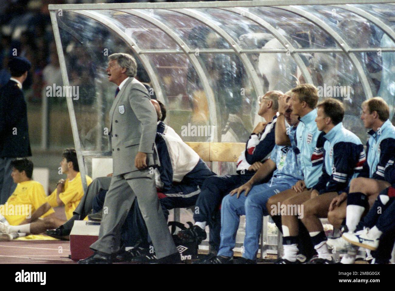 Bobby Robson, manager of the English World Cup soccer team, seems ...