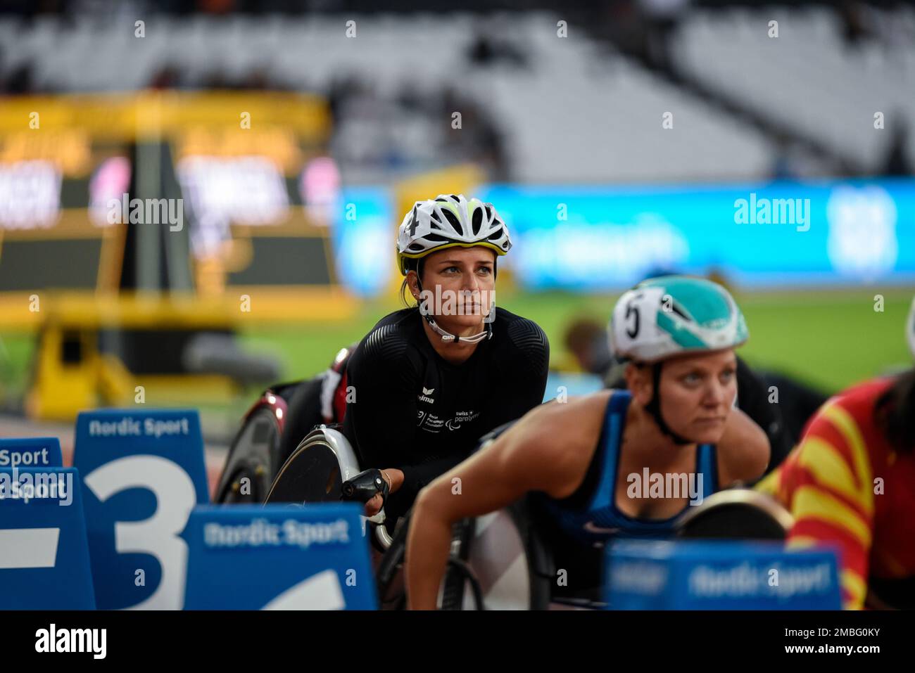Women Wheelchair athletes before competing in the 2017 World Para ...