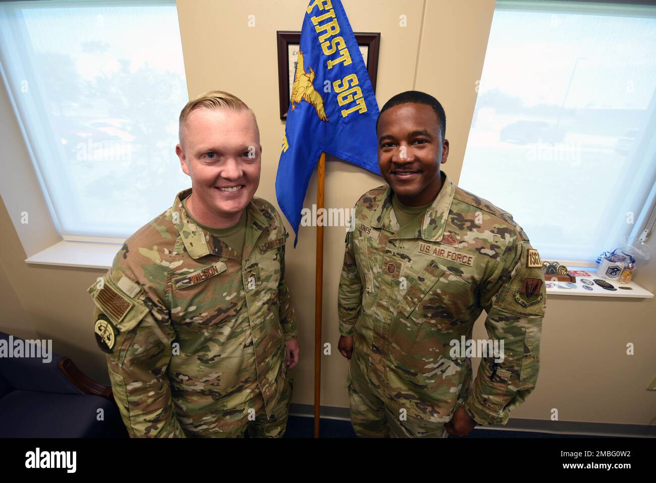 From left, U.S. Air Force Senior Master Sgt. Nicholaus Wilson, 325th Security Forces Squadron ...