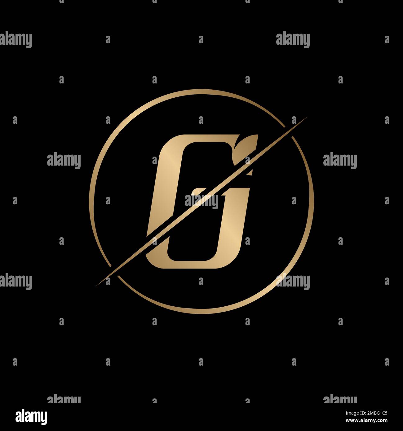 Sliced Letter G Logo With Circle Shape. Modern Creative G Logo Design ...