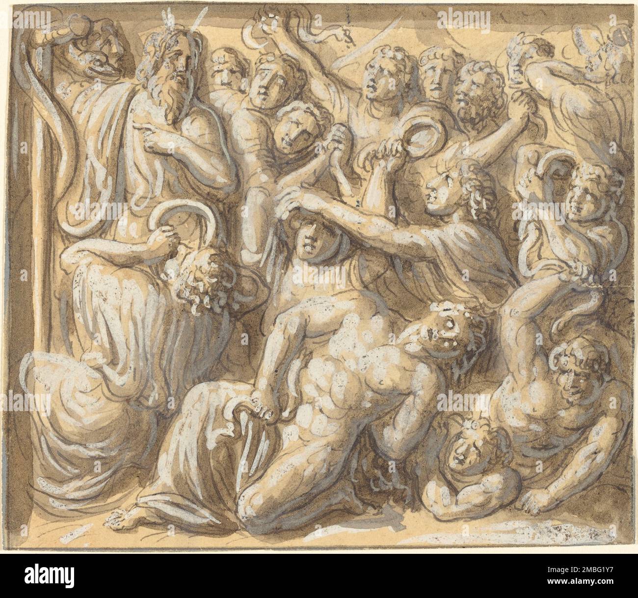 Moses and the Brazen Serpent Stock Photo - Alamy