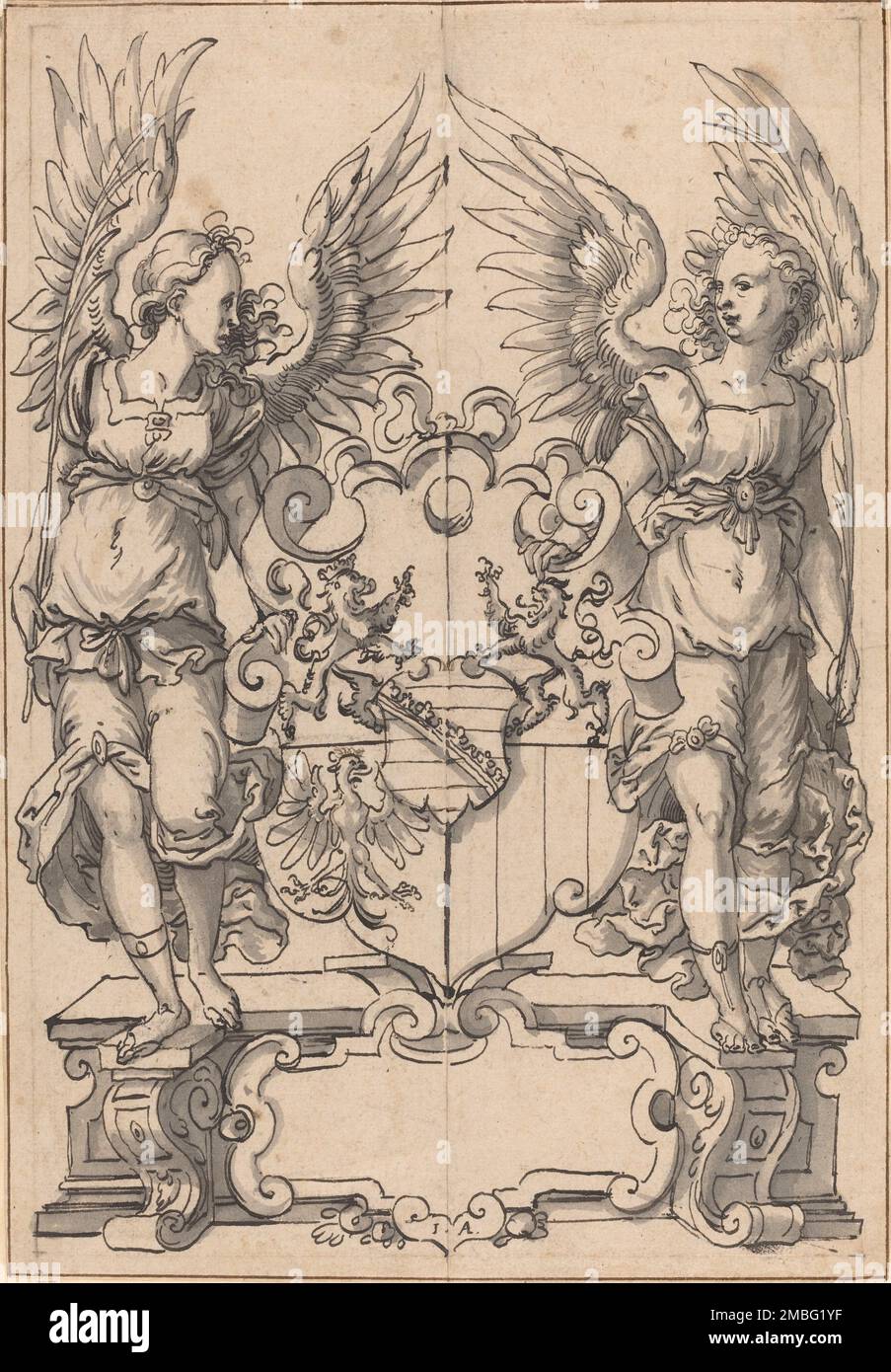 Angel holding a shield hi-res stock photography and images - Alamy