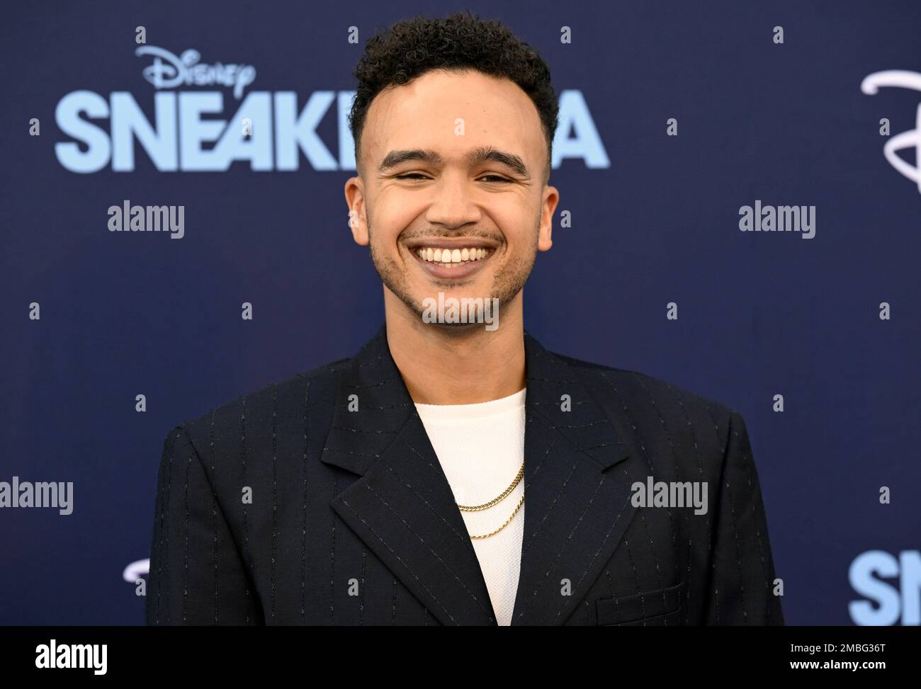 Hayward Leach attends the premiere of the Disney+ film "Sneakerella" at ...