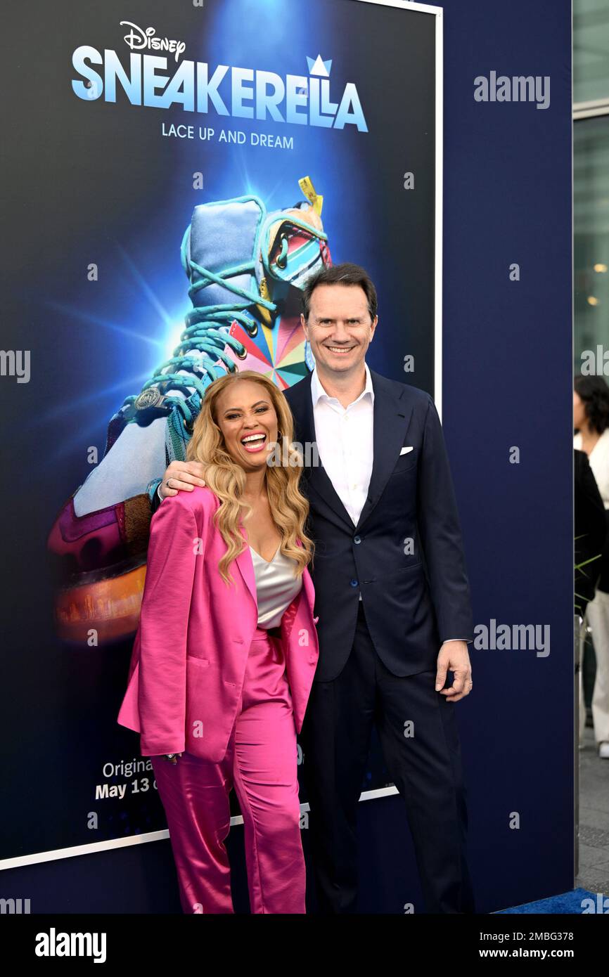 Disney branded television president Ayo Davis, left, and Walt Disney ...