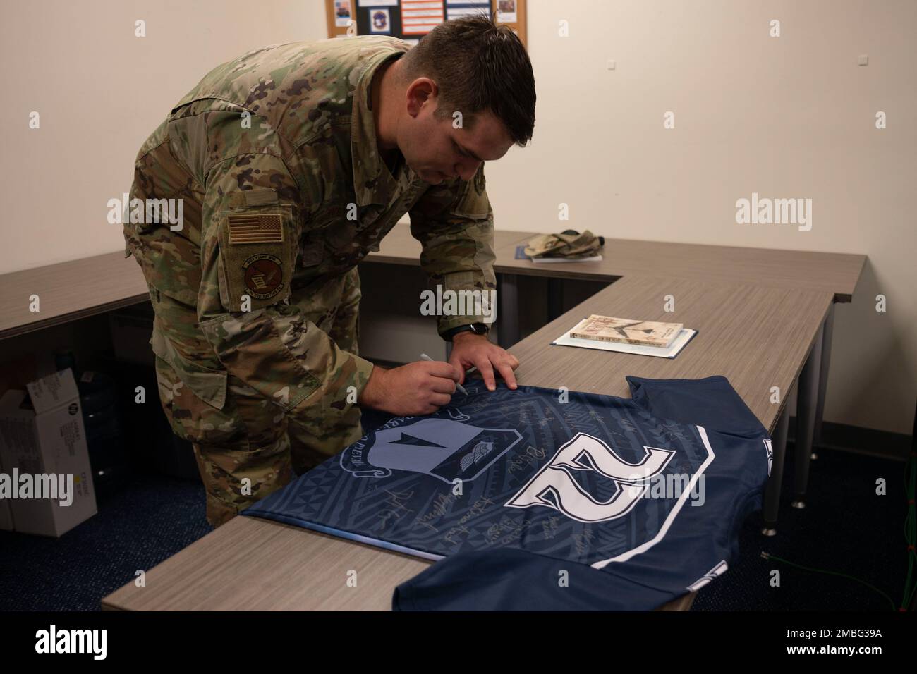 U.S. Air Force Tech Sgt. Thomas Harvey, the noncommissioned officer in charge of the services ...