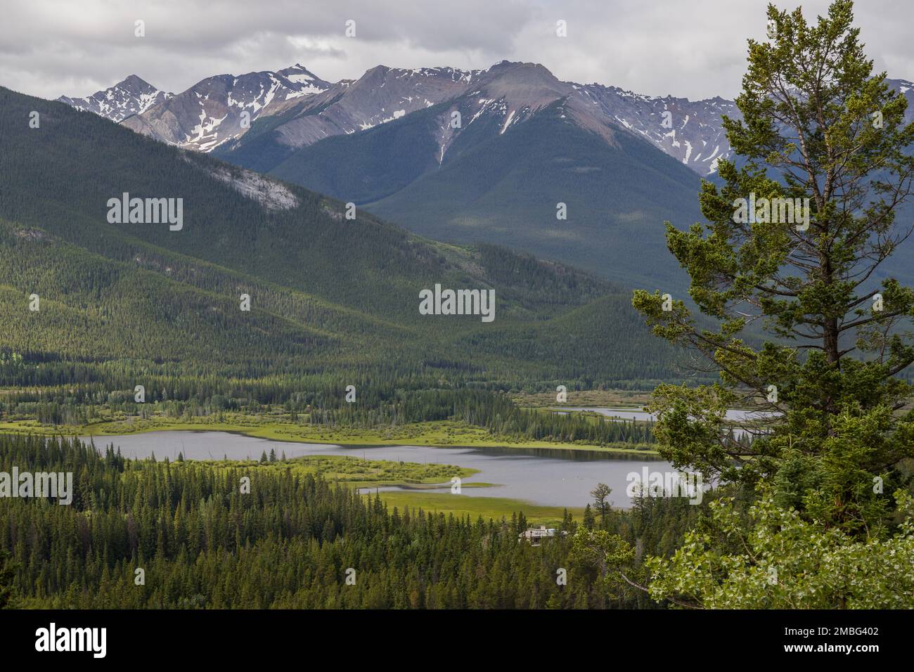 Fantastic panorama of Banff. Nature landscape - snowy peaks mountains ...