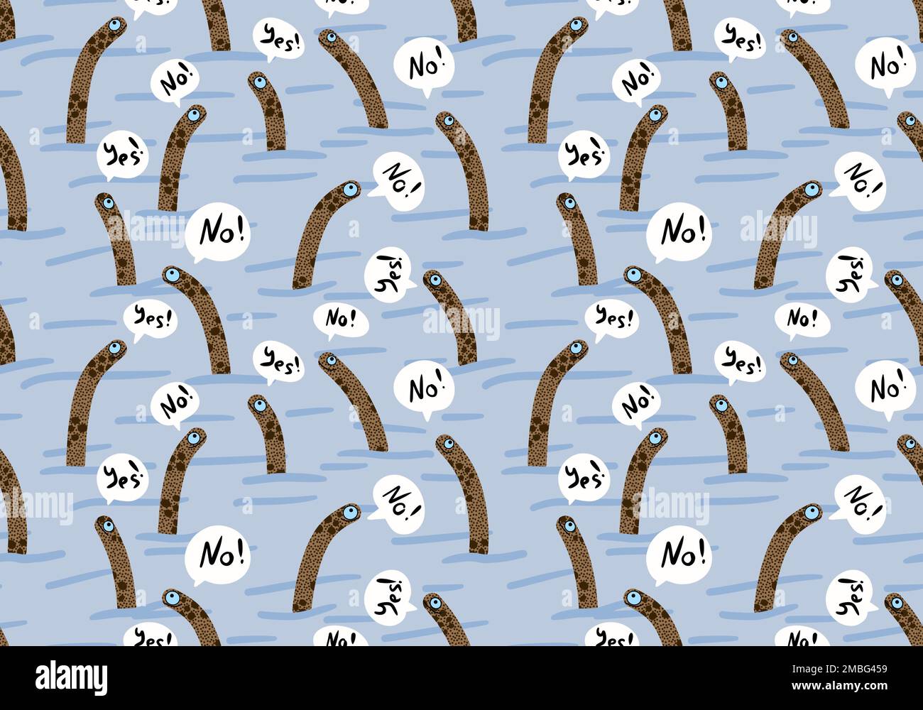 Cartoon sea ocean animals seamless spotted eel pattern for wrapping ...