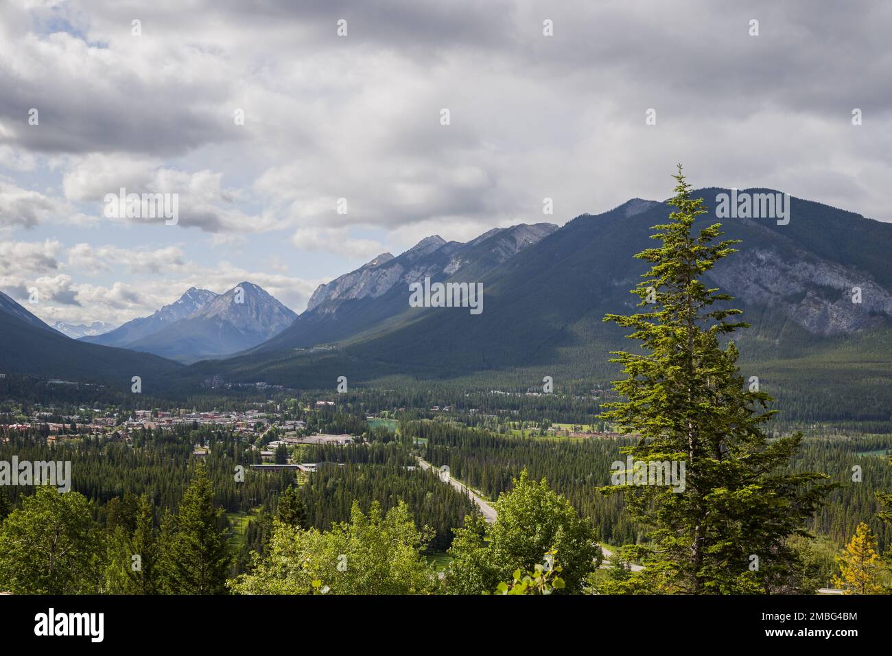 Fantastic panorama of Banff. Nature landscape - snowy peaks mountains ...