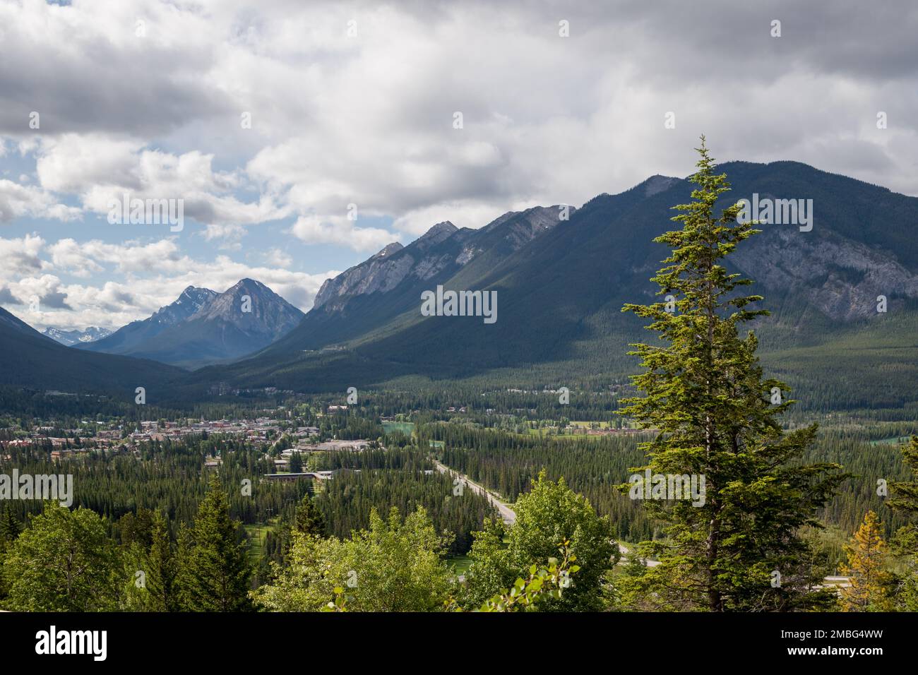 Fantastic panorama of Banff. Nature landscape - snowy peaks mountains ...