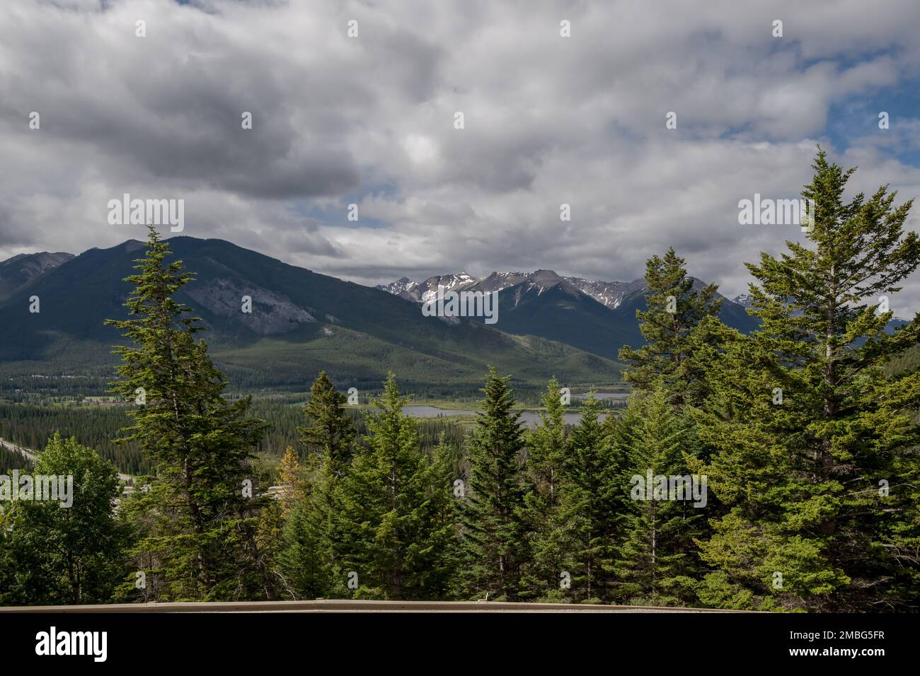Fantastic panorama of Banff. Nature landscape - snowy peaks mountains ...