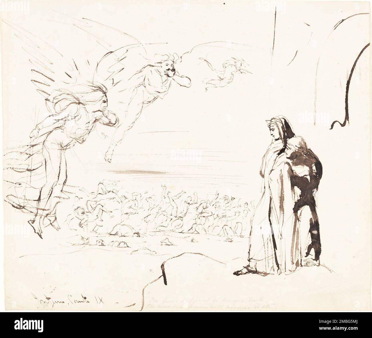 Scene from the Inferno (canto IX Stock Photo - Alamy