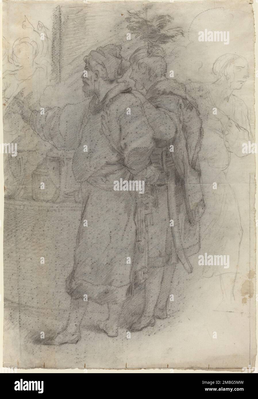 Two Standing Courtiers, c. 1820 Stock Photo - Alamy