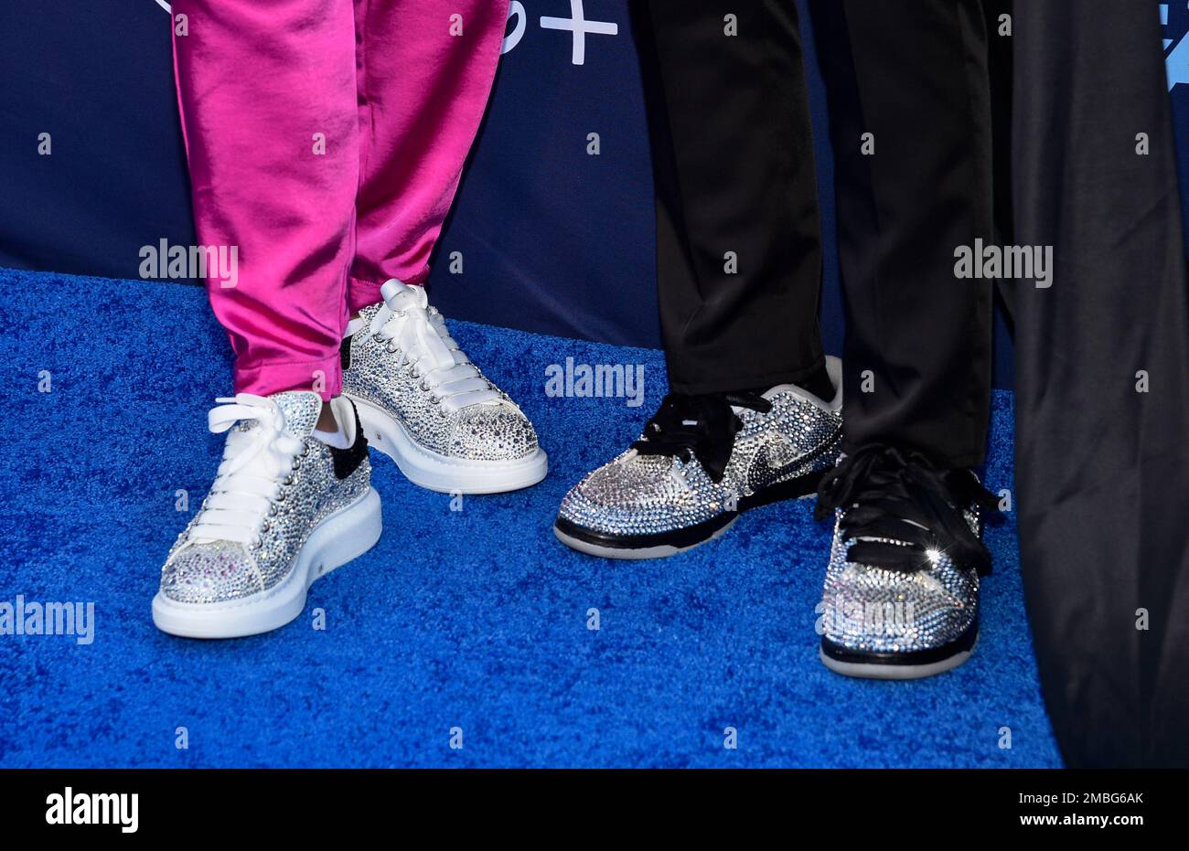 Disney branded television president Ayo Davis, left, and actor Chosen ...