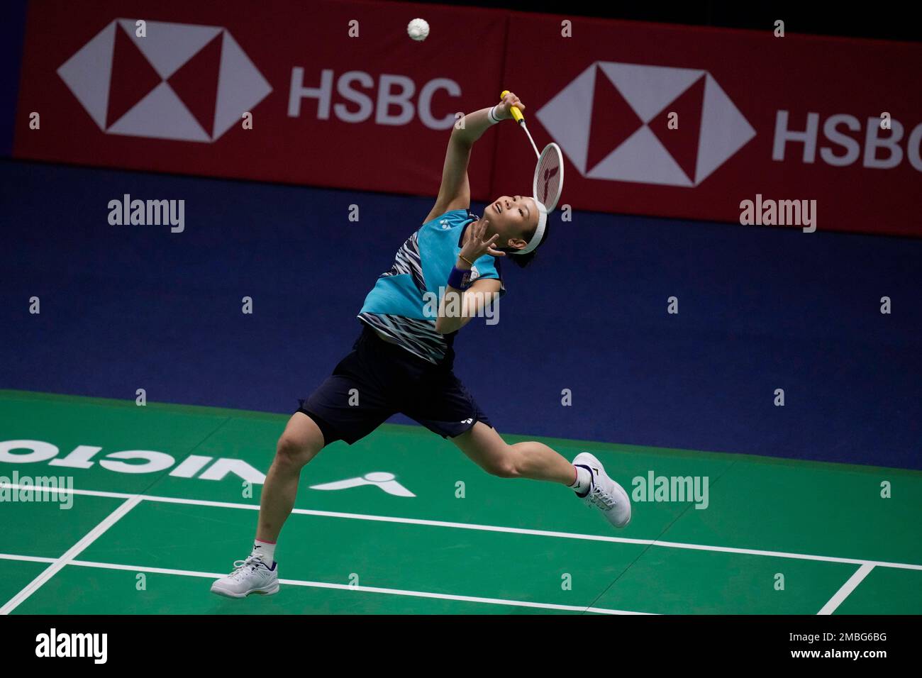 Taiwan's Tai Tzu Ying returns a shot to Japan's Akane Yamaguchi during ...