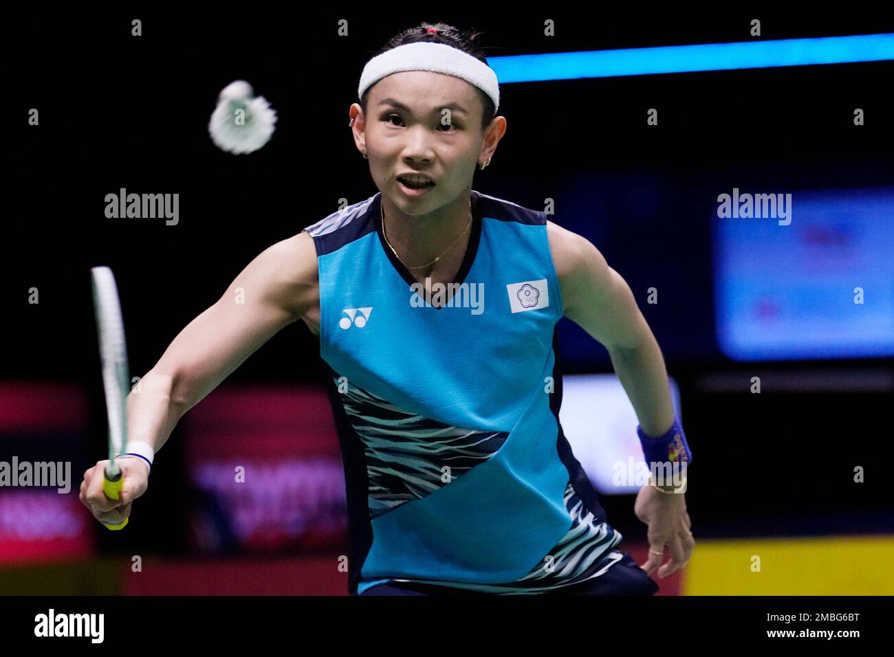Taiwan's Tai Tzu Ying returns a shot to Japan's Akane Yamaguchi during ...
